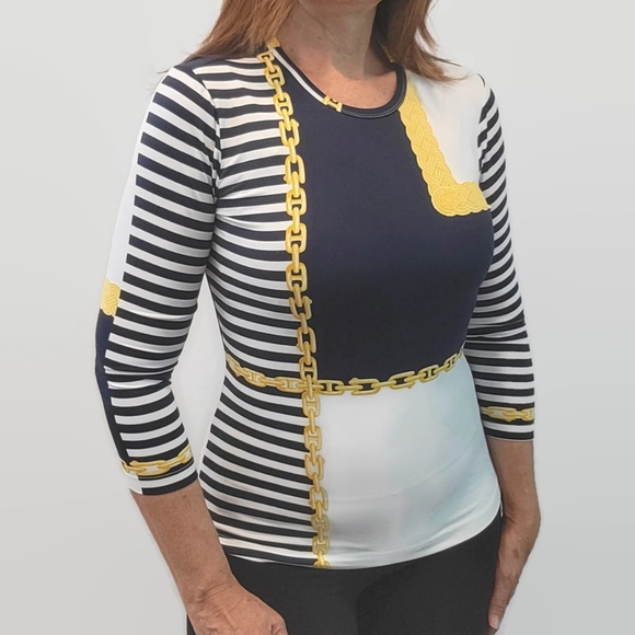 J. McLaughlin | Tops | J Mclaughlin Nautical Chain Link Shirt | Poshmark